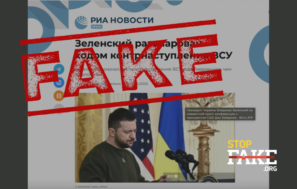Fake: Ukraine’s President Zelensky Disappointed with Country’s ...
