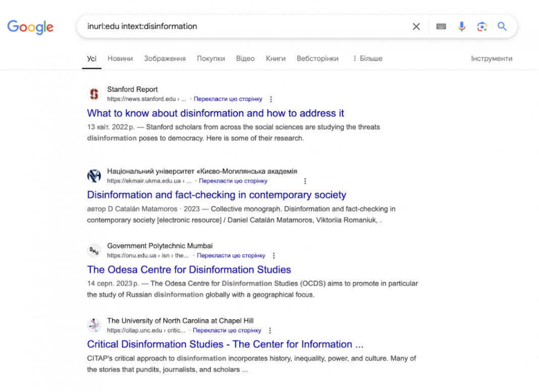 Googling like a pro: rules for verifying sources with search engines ...